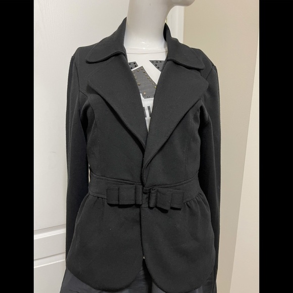 Amisu | Jackets & Coats | Amisu Beautiful Black Soft Fancy Jacket With ...